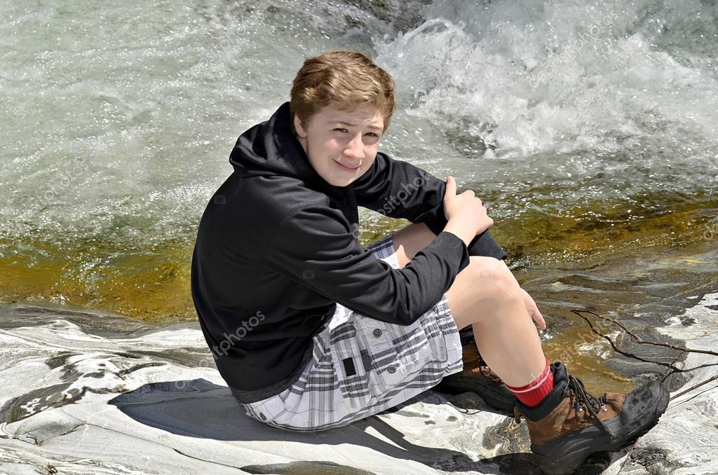 Boy at the River — Stock Photo © noonie #23409432