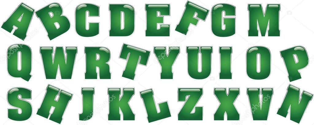 Green letters Stock Vector Image by ©boggy22 #45237985