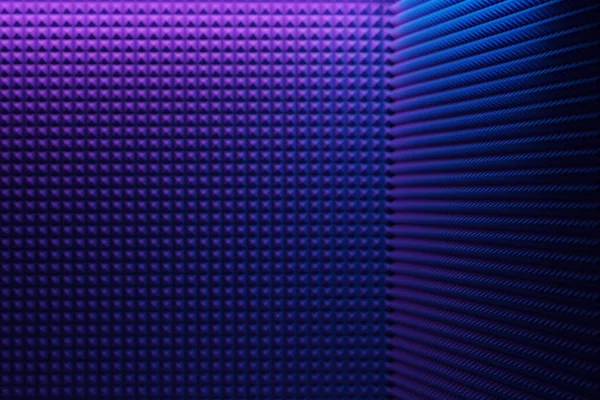 3D rendering of a room with colorful acoustic foam panel walls ...
