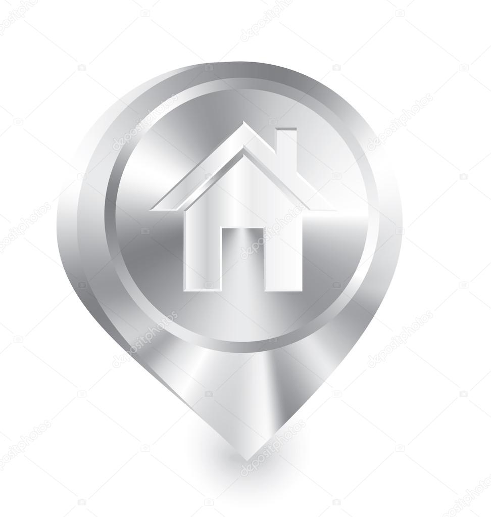 Home icon metal drop pin vector Stock Vector Image by ©Zebra-Finch ...