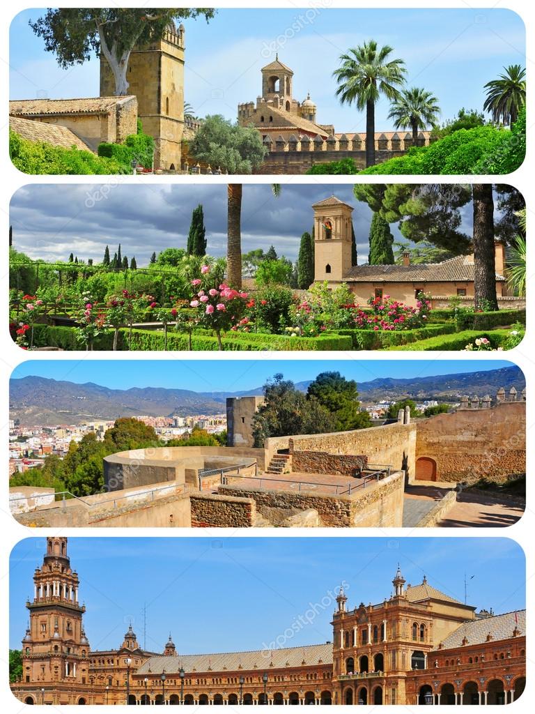 Landmarks in Andalusia, Spain, collage – Stock Editorial Photo ...