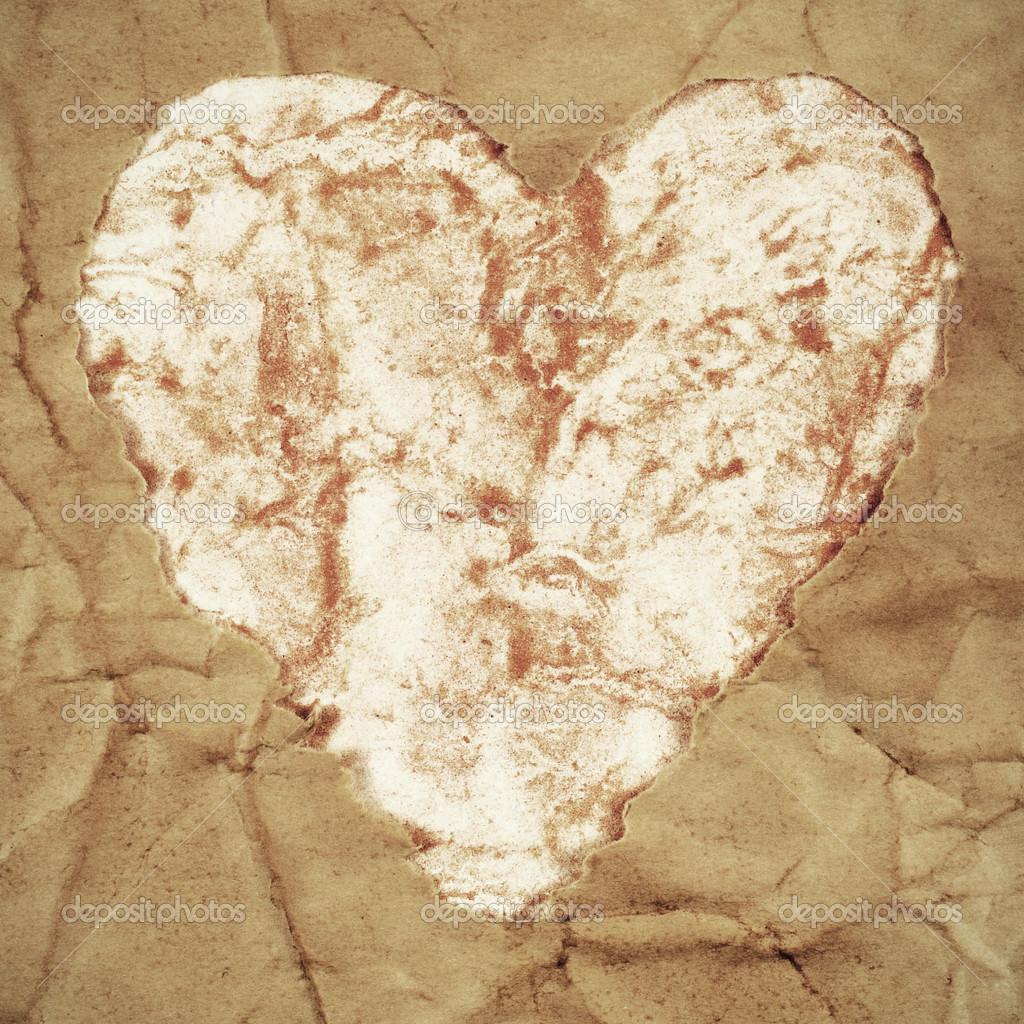 Old paper heart Stock Photo by ©nito103 24846437