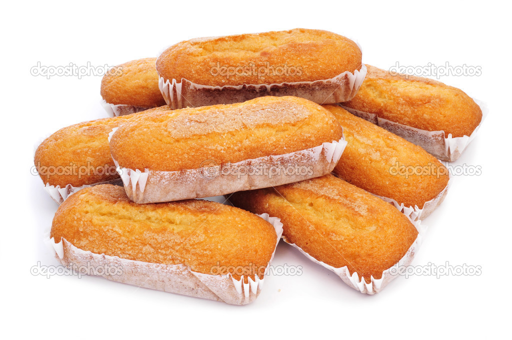 Magdalenas largas, típicos españolas llanos magdalenas — Fotos de Stock ...