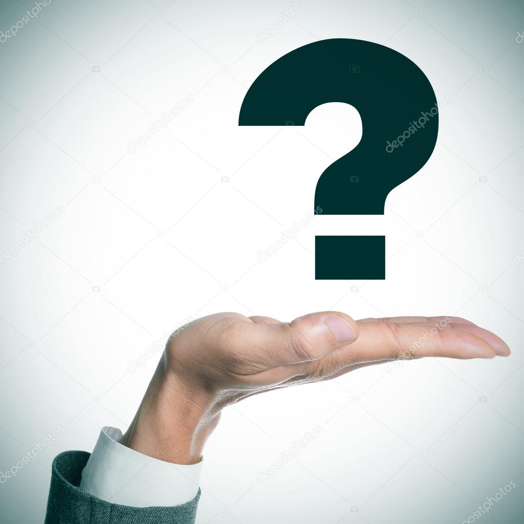 Man hand and question mark — Stock Photo © nito103 #48948041