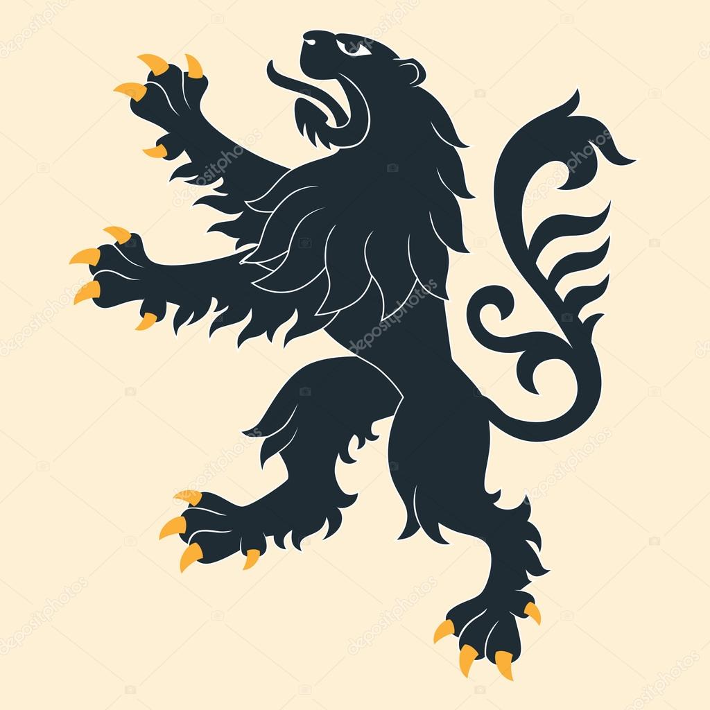 Геральдический лев Стоковый вектор ©Genestro 14130516