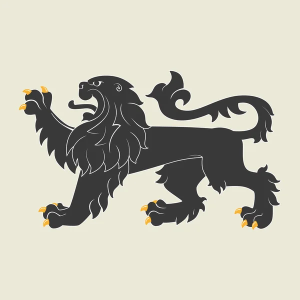 Standing Heraldic Lion Stock Vector Image by ©Genestro #10344066