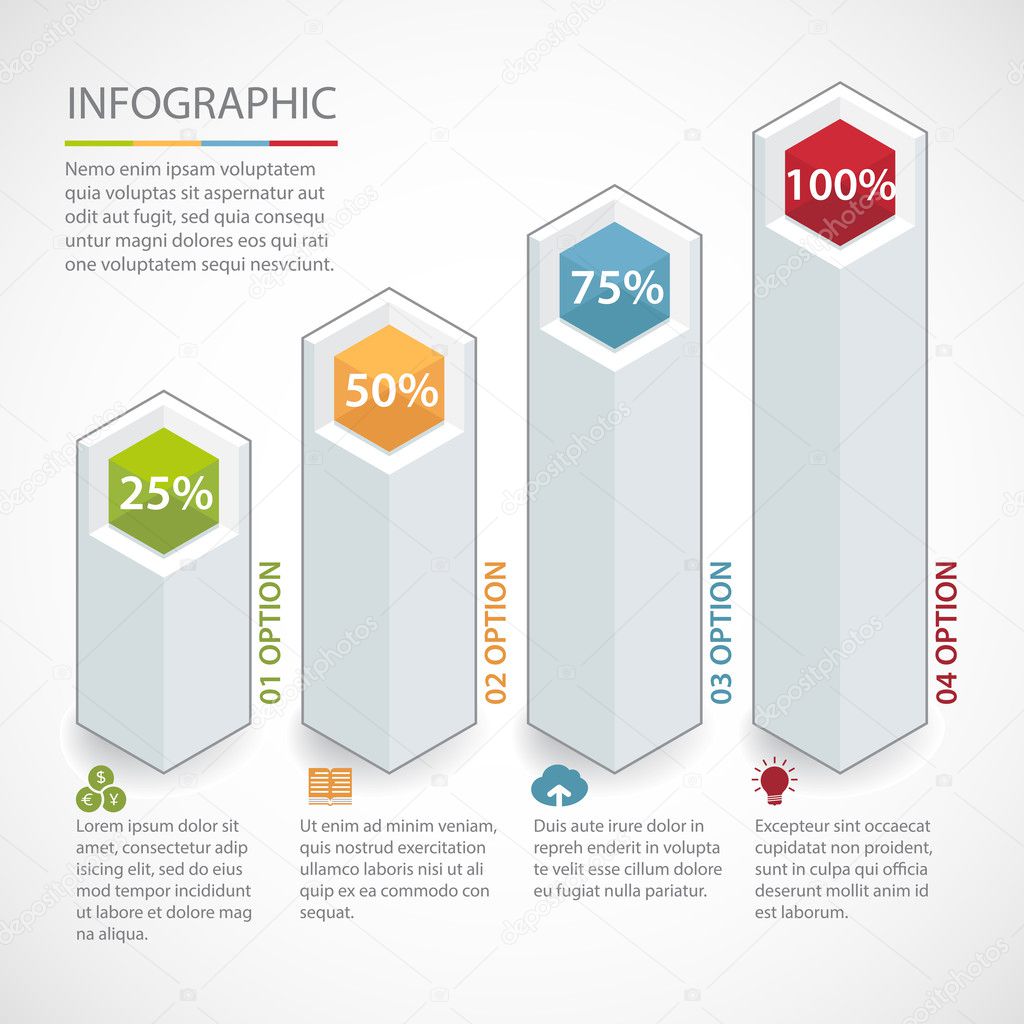 Modern box infographic template Stock Vector by ©Genestro 46544903