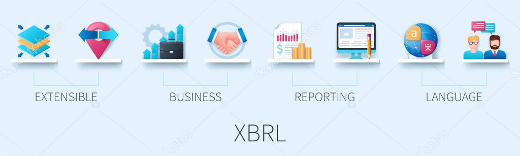 Banner XBRL con iconos. Extensible Business Reporting Language ...