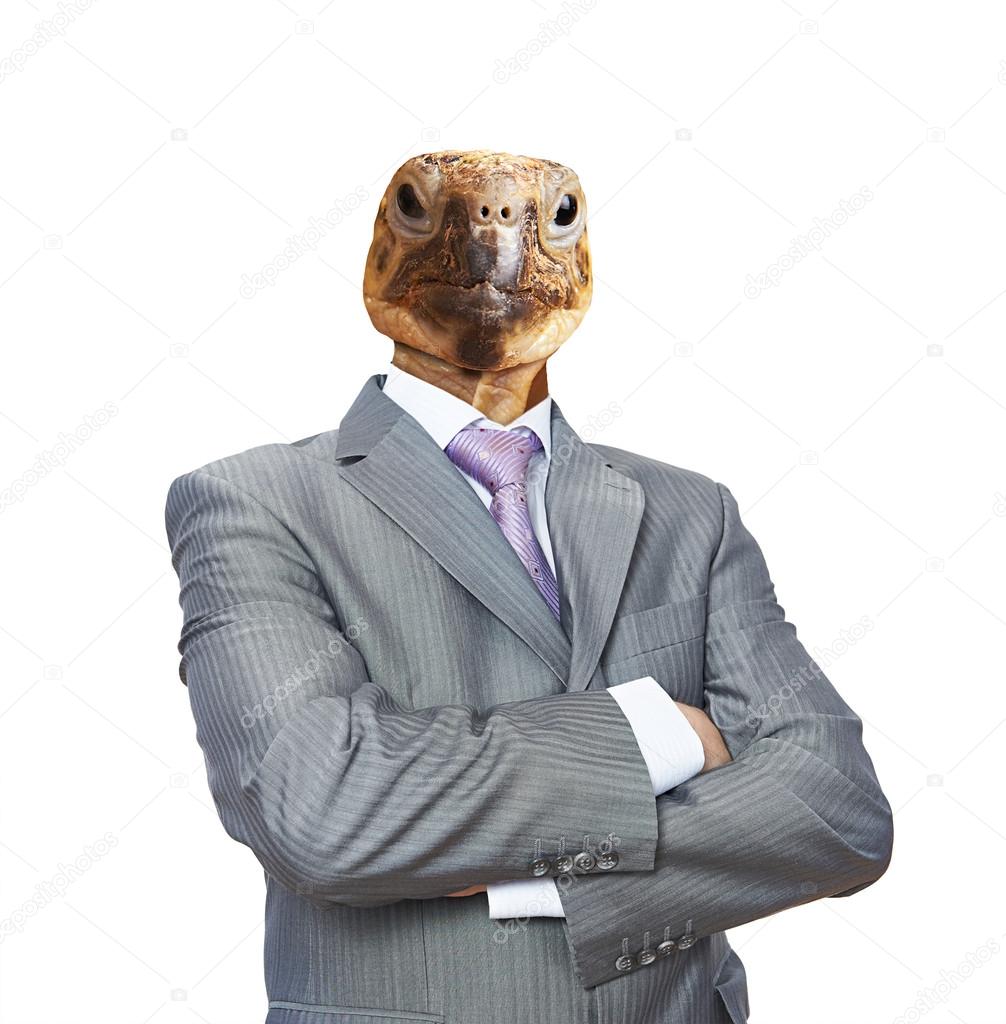 Man with turtle head — Stock Photo © be_low #39158537
