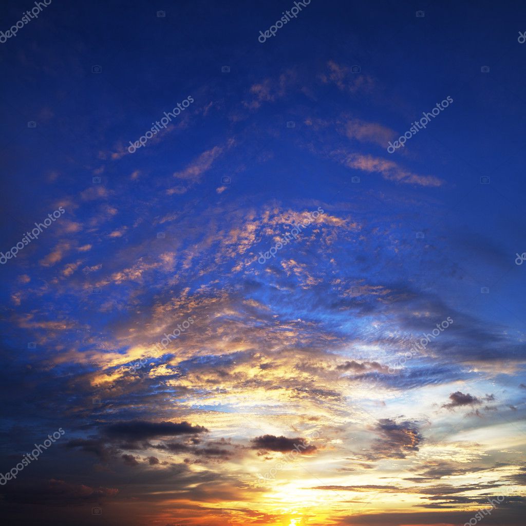 Spectacular sunset sky Stock Photo by ©vladmoses 15716911