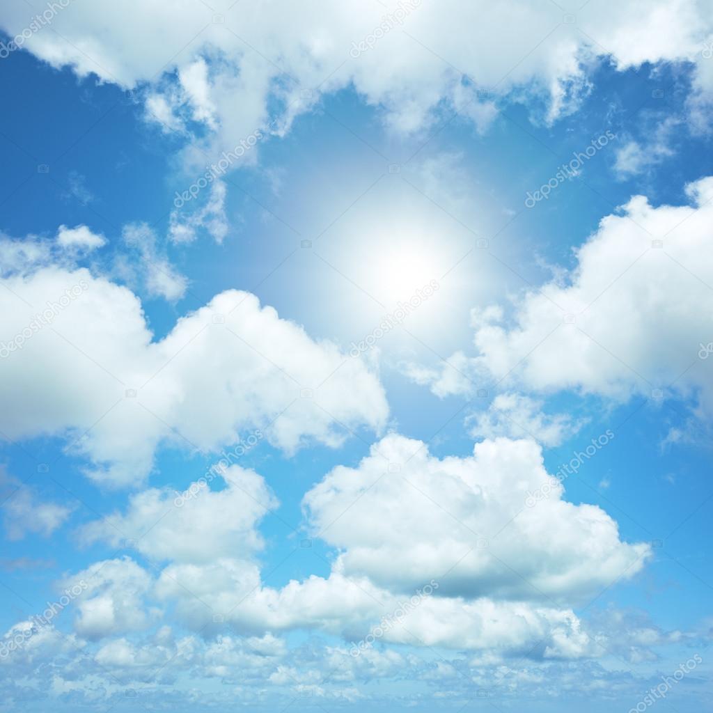 Sunny sky in high resolution. Square composition. — Stock Photo ...