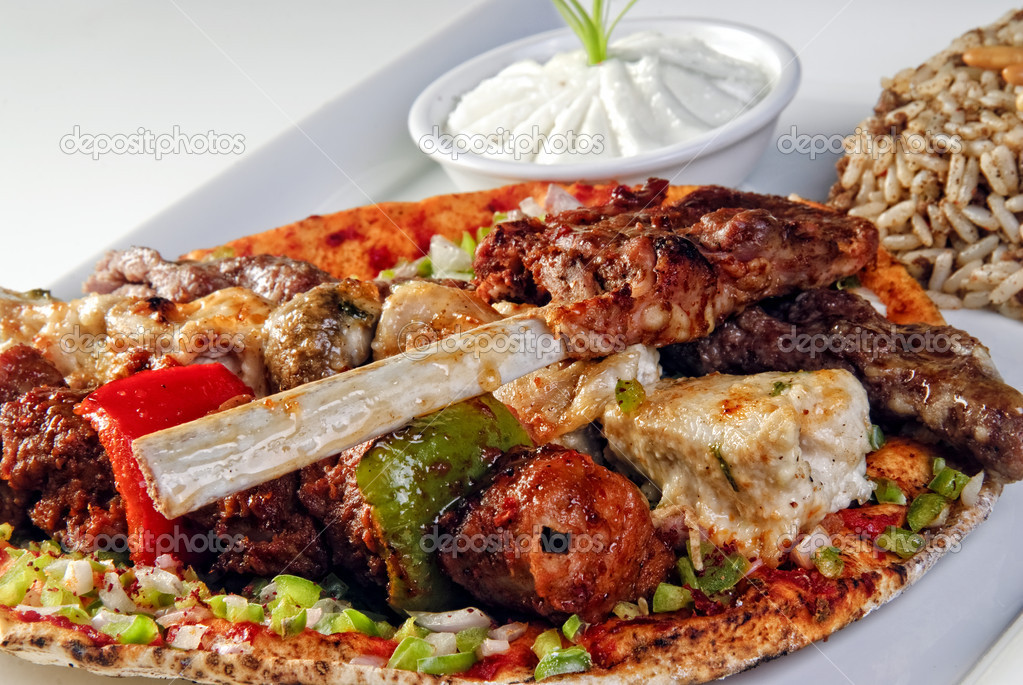Traditional Arabic mixed barbeque plate — Stock Photo © Manowar1973 ...