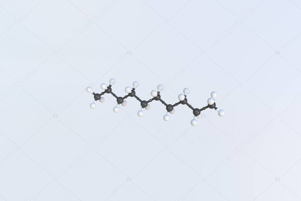 Molécula decana fabricada con bolas, modelo molecular aislado ... Molécula decana fabricada con bolas, modelo molecular aislado ...