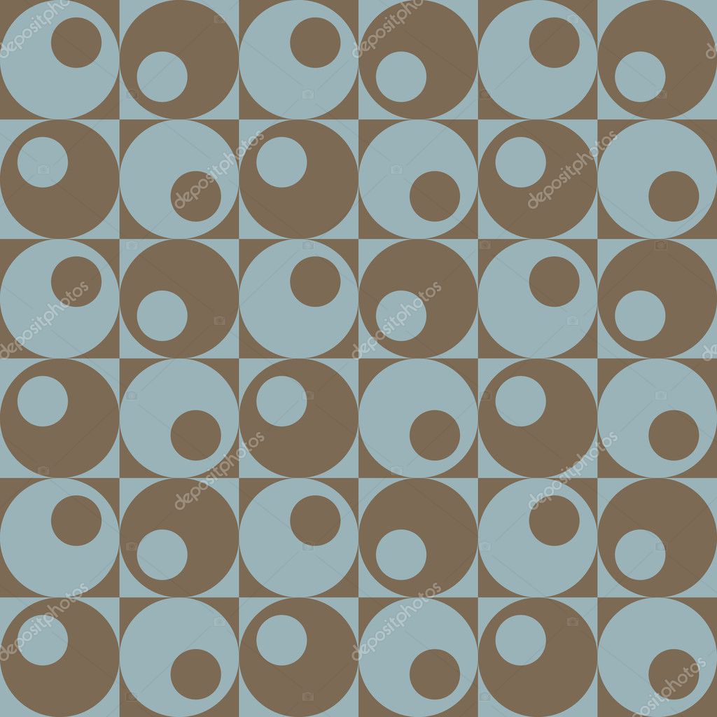Circles In Squares Pattern in Blue and Brown Stock Vector Image by ...