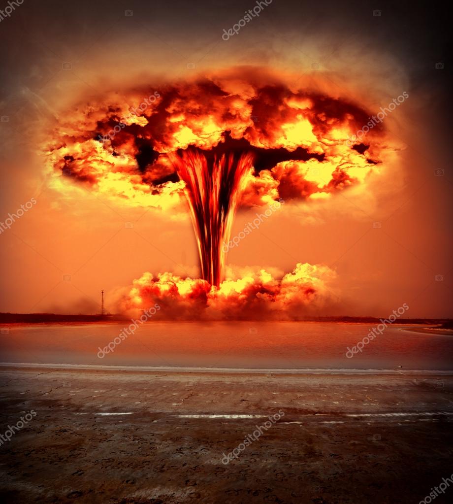 Explosion einer modernen Atombombe - Stockfotografie: lizenzfreie Fotos ...