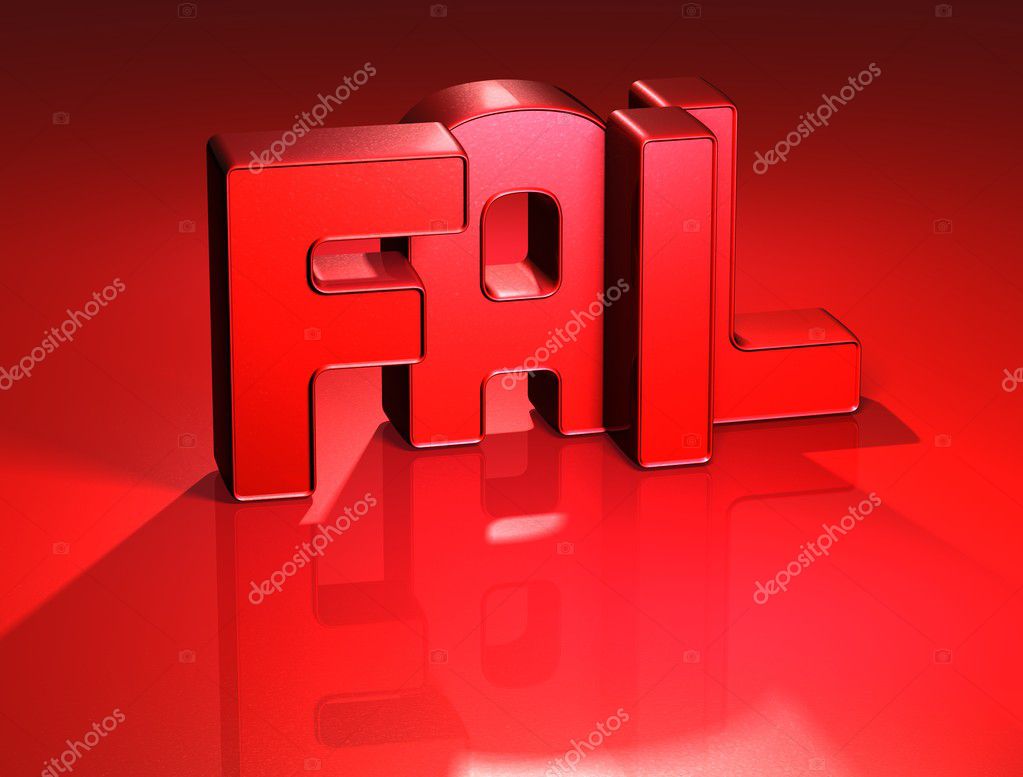 3D Word Fail on red background — Stock Photo © Curioso_Travel ...