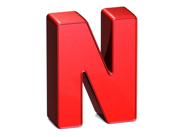 3D shiny red letter collection over white background Stock Photo by ...