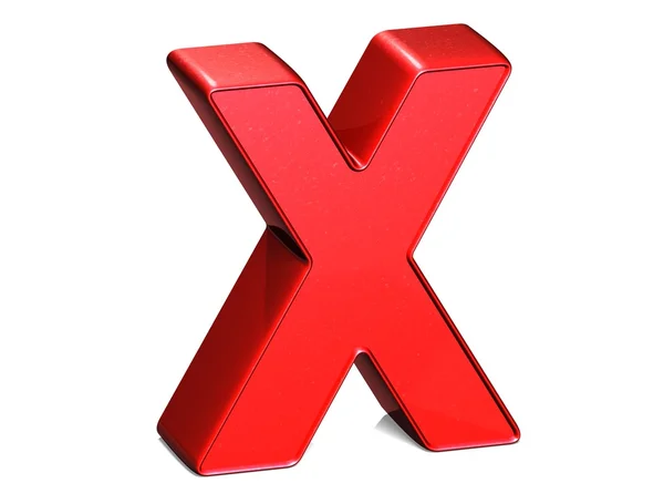 3D shiny red letter collection over white background Stock Photo by ...