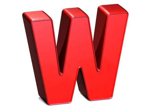 3D shiny red letter collection over white background Stock Photo by ...