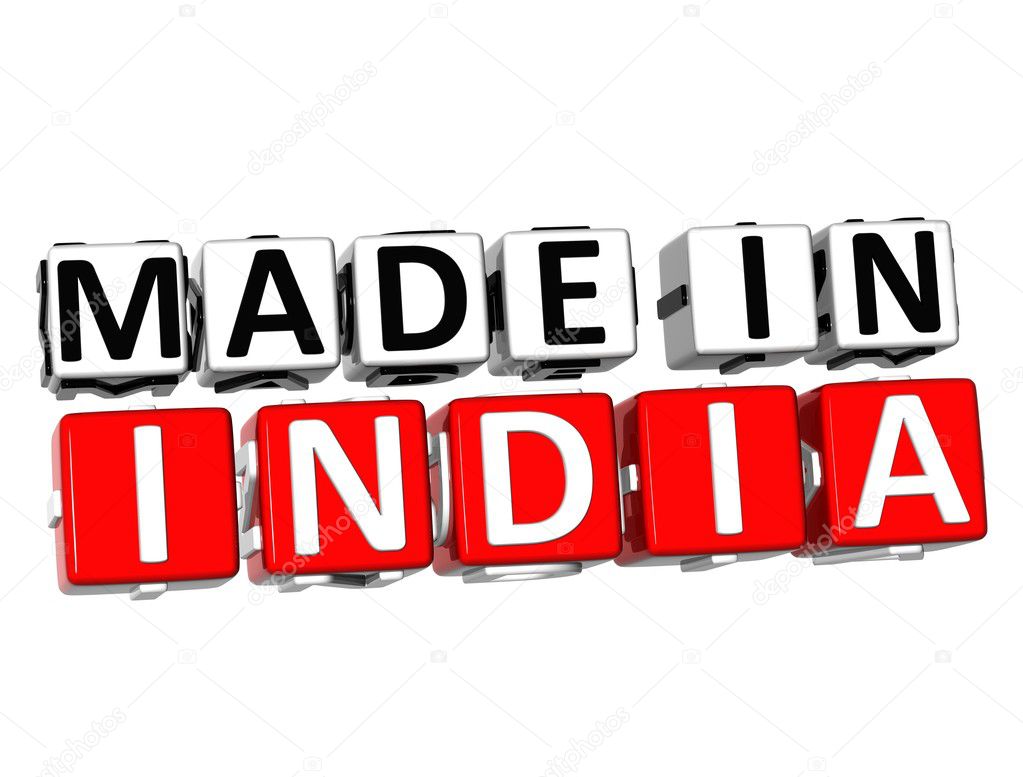3D Made in India button over white background — Stock Photo © Curioso ...