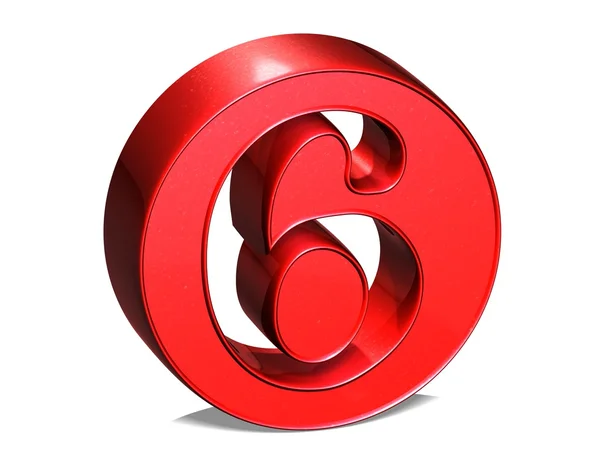3D shiny red number collection over white background Stock Photo by ...