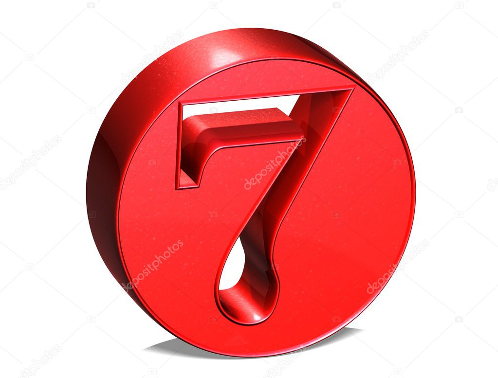 3D shiny red number collection over white background Stock Photo by ...
