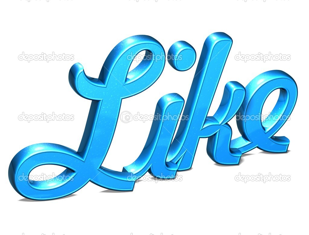 3D blue word like on white background Stock Photo by ©Curioso_Travel ...