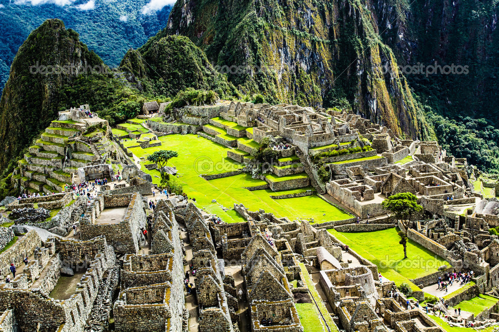Machu Picchu, the ancient Inca city in the Andes, Peru Stock Photo by ...