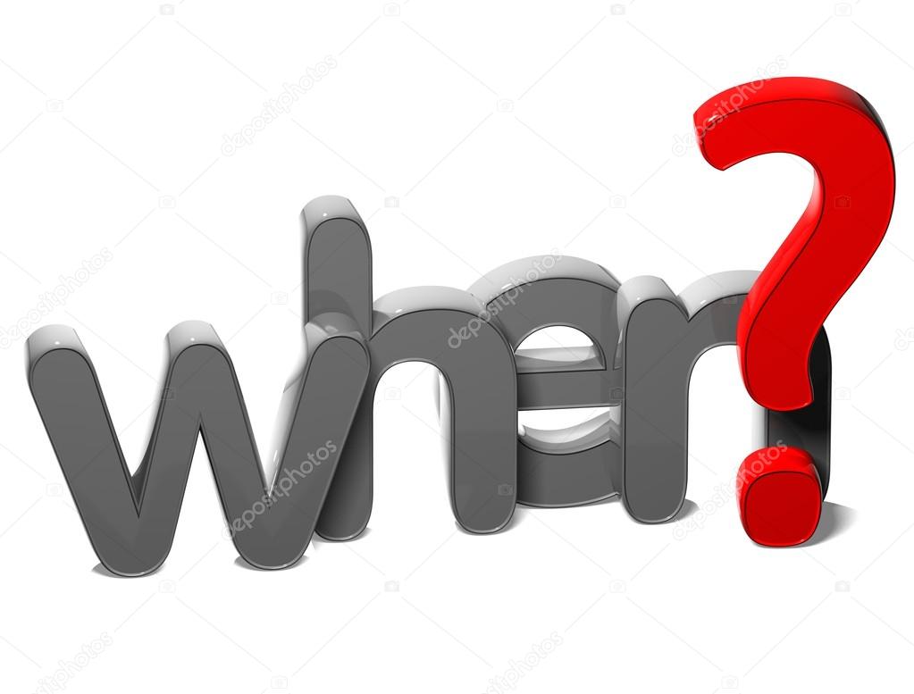3D Question Word When on white background — Stock Photo © Curioso ...