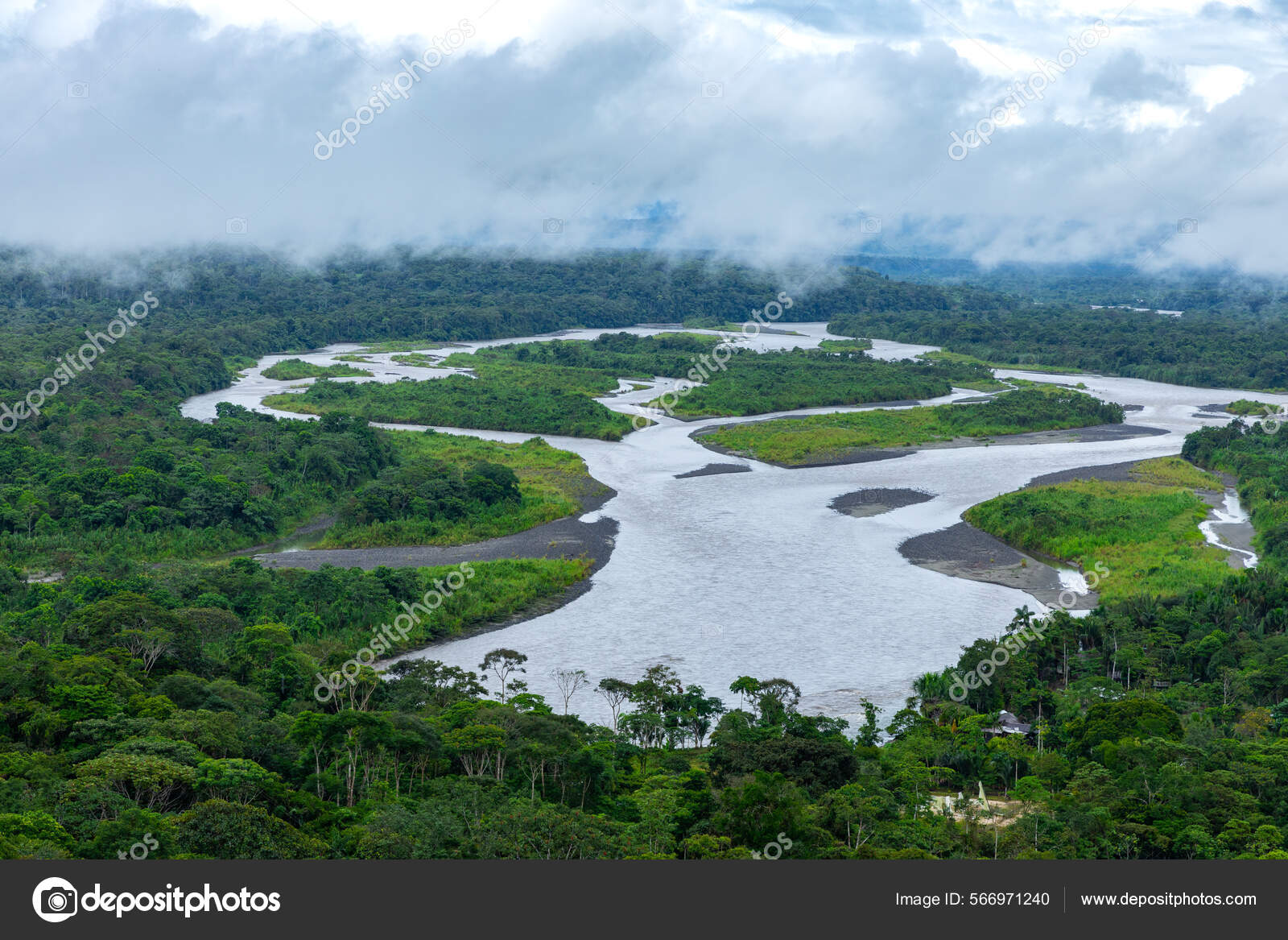 Ecuador Amazon Rainforest Pastaza River Viewpoint Indichuris Puyo ...