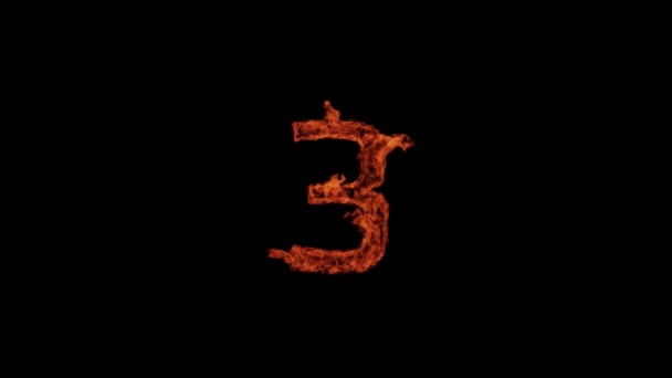 Number Burns Fire Black Background Number Fire Number Fire Beautiful ...