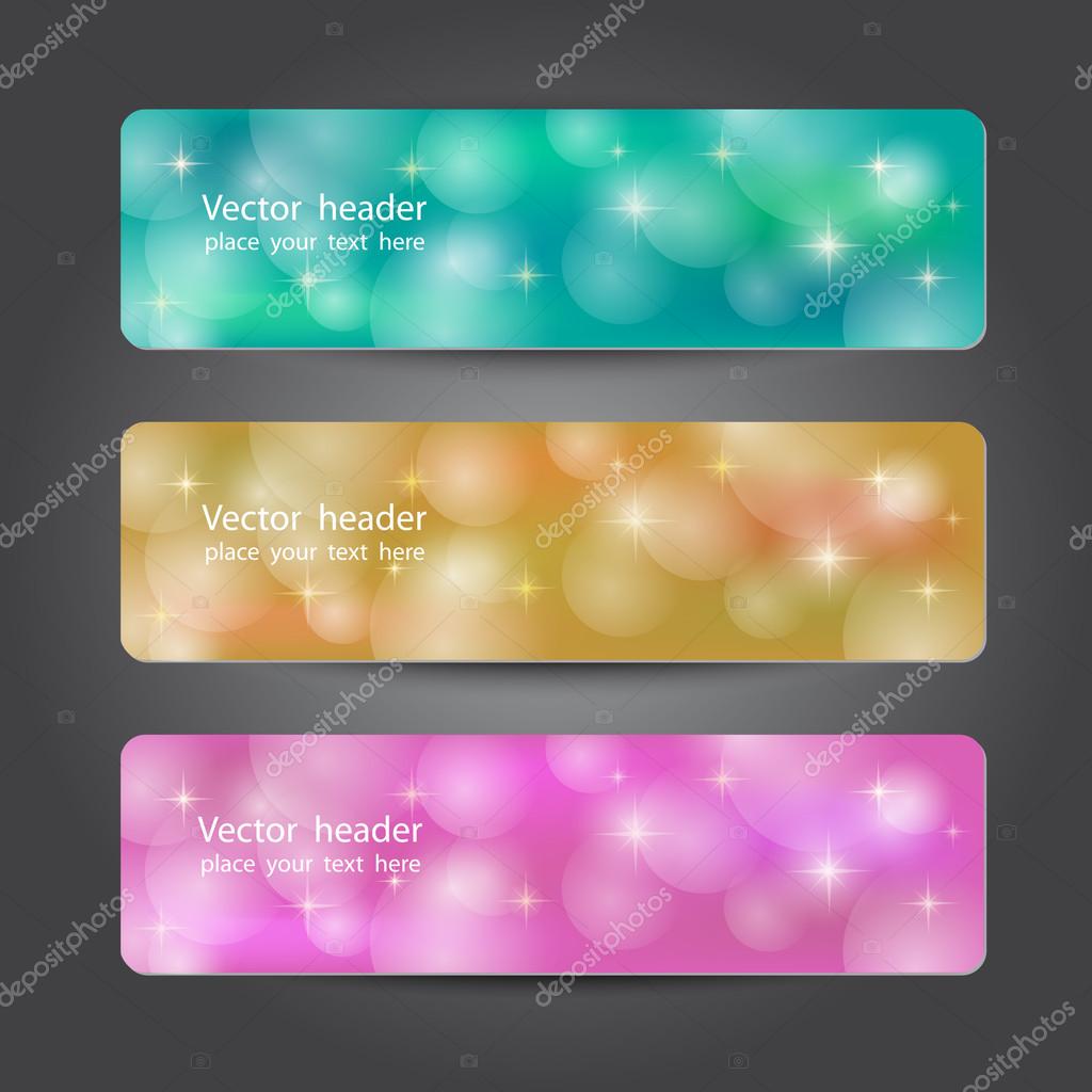 Colorful vector headers Stock Vector by ©KalomiraEL 14295161