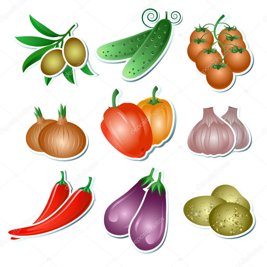 Set of vector vegetables — Stock Vector © KalomiraEL #15825793 Set of vector vegetables — Stock Vector © KalomiraEL #15825793