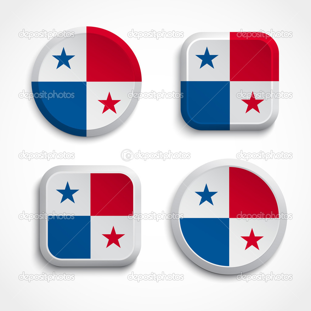 Panama flag buttons Stock Vector Image by ©KalomiraEL #29249087
