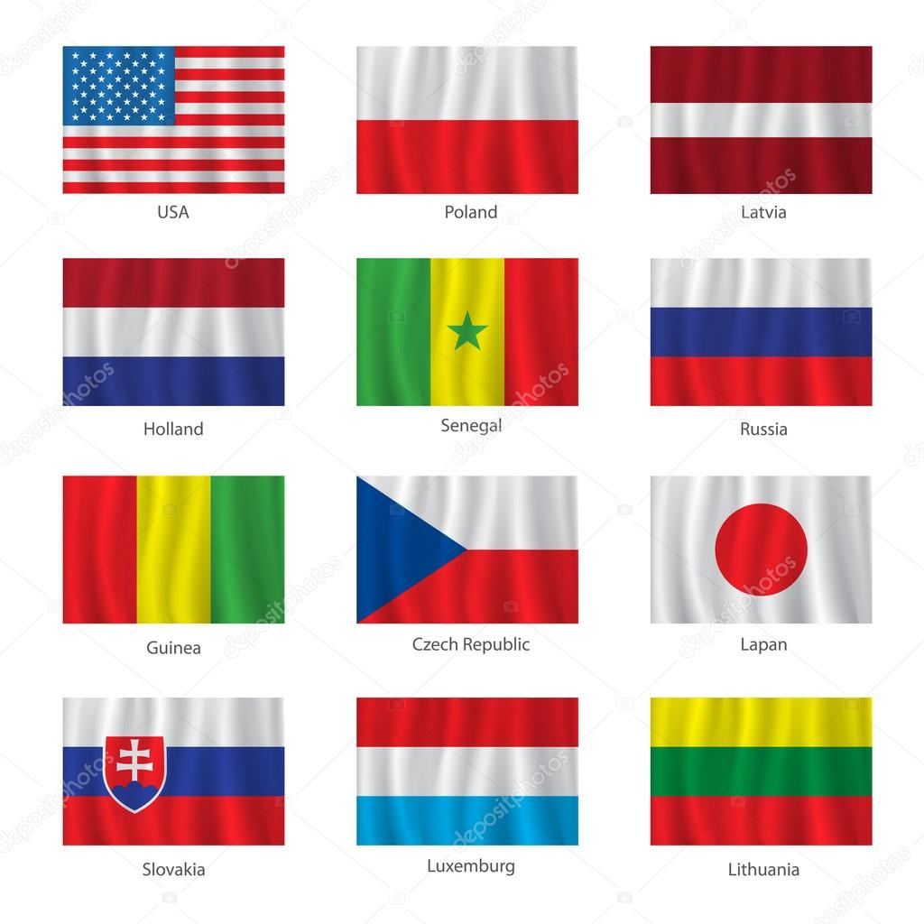 Juego de banderas Vector de stock #33291055 de ©KalomiraEL