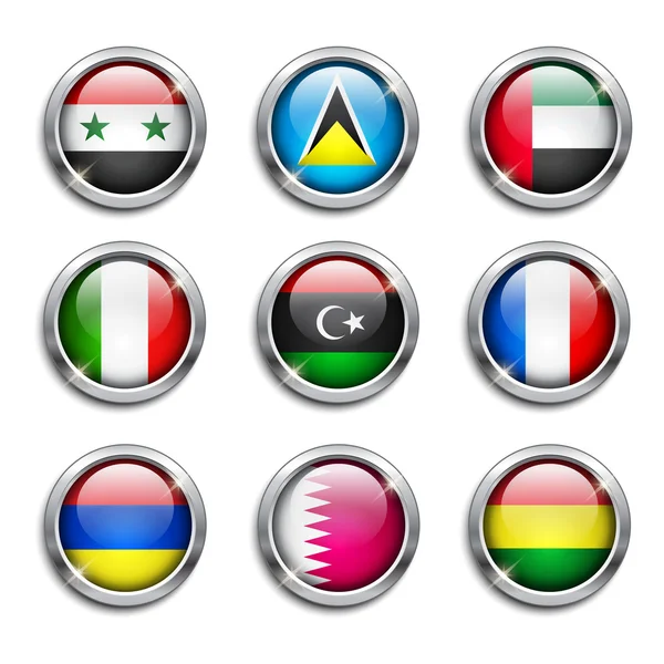 World flags round buttons Stock Vector Image by ©KalomiraEL #34684439