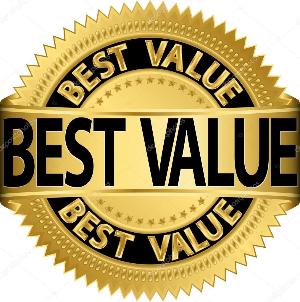Best value golden label, vector illustration Stock Vector Image by ...