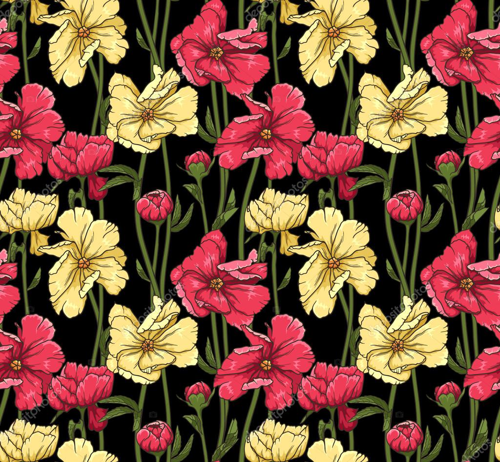 Elegant floral seamless pattern — Stock Vector © hoverfly #12580735