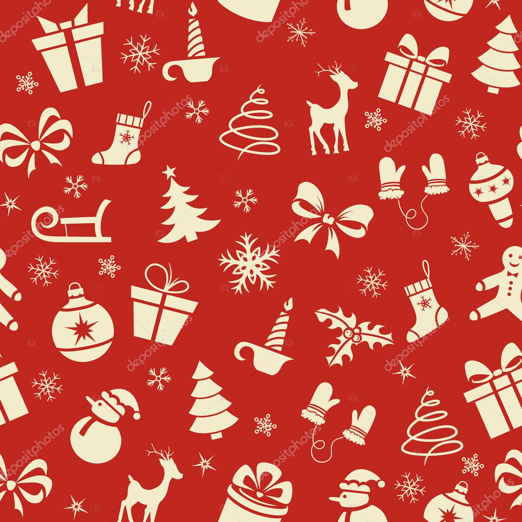 Christmas Seamless Pattern — Stock Vector © hoverfly #30230559