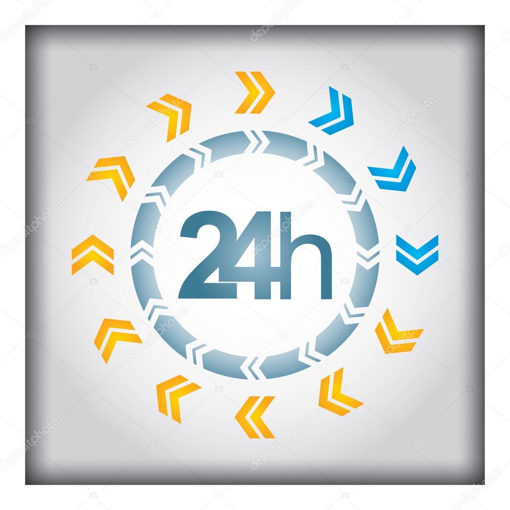 24h icon with arrows Stock Vector Image by ©eltoro69 #32572119