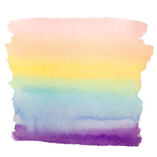 Banner underline rainbow watercolor background — Stock Photo ...