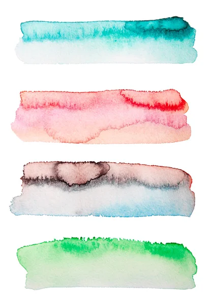 Banner underline rainbow watercolor background — Stock Photo ...
