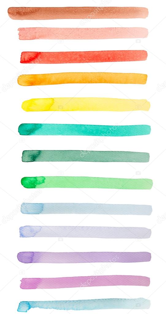Banner underline rainbow watercolor background Stock Photo by ...