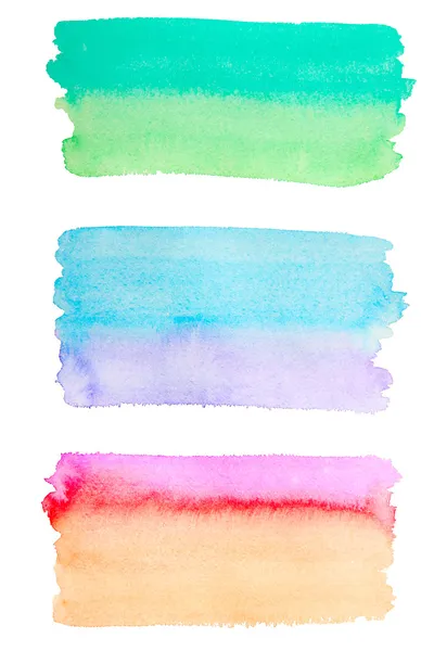 Banner underline rainbow watercolor background — Stock Photo ...
