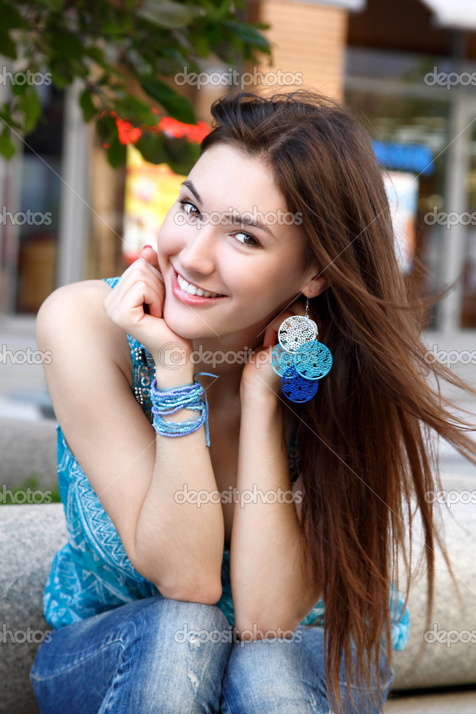 Beautiful young teen girl Stock Photo by ©khorzhevska 38400129