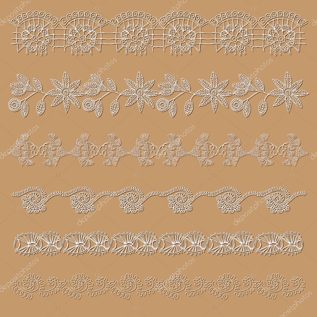 Set of lace ribbons - for design and scrapbook - in vector Stock Vector ...