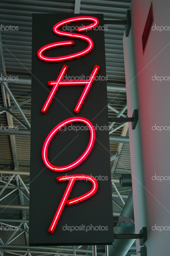 Shop Neon Light - 1 Stock Photo by ©Kartouchken 23709919