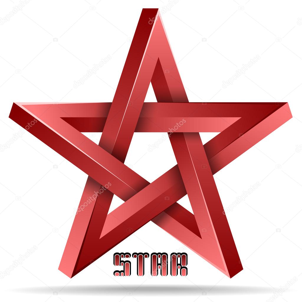 Star Icon Vector Infinite Loop 3d Star Sign — Stock Vector © Alisher