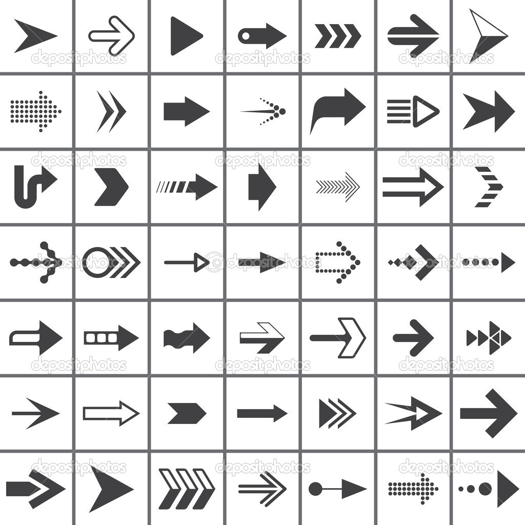 Arrows and pointer signs set Stock Vector by ©alisher 51605117