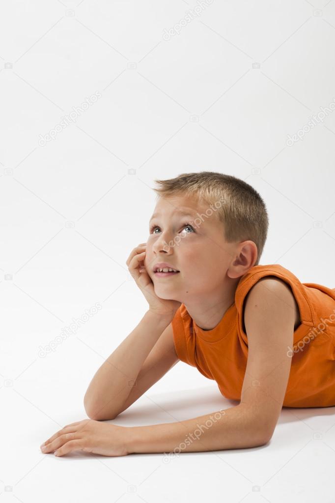 Pensive little boy — Stock Photo © stefanolunardi #13996785